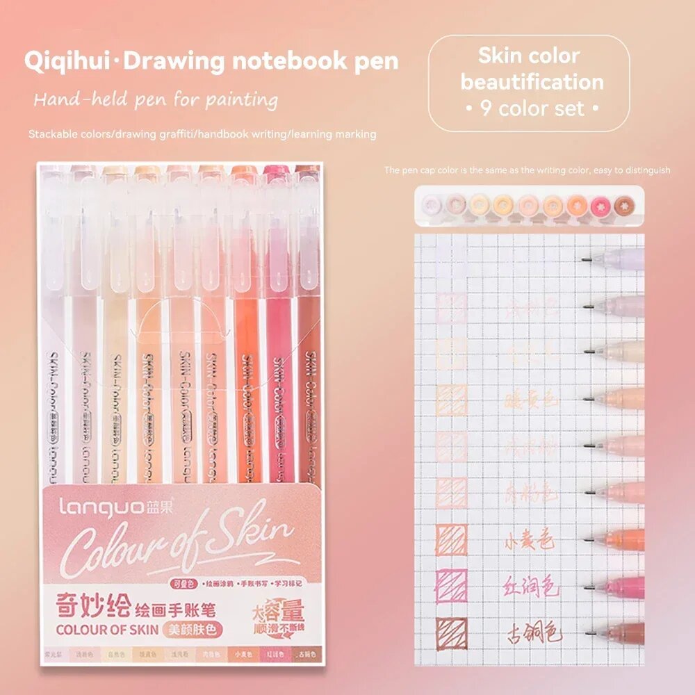 Borrence гелевые ручки многоцветный набор 9 Colors Set E
