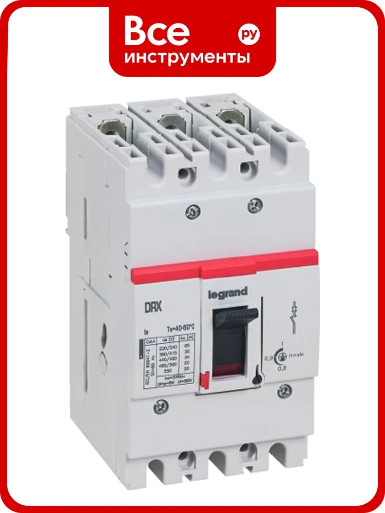 Автоматический выключатель Legrand DRX 125 HP TM Рег 3П 125A 25кА 669709