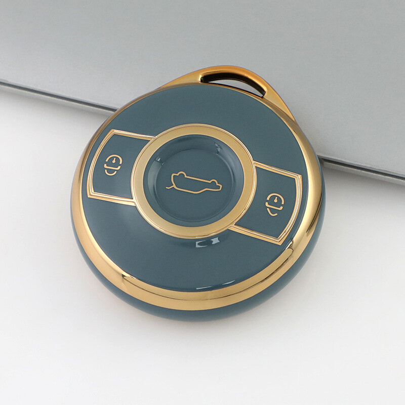 Чехол для ключей Smart #1 из ТПУ, серый, гибкая защитная оболочка для ключей Mercedes-Benz, нескользящая ручка