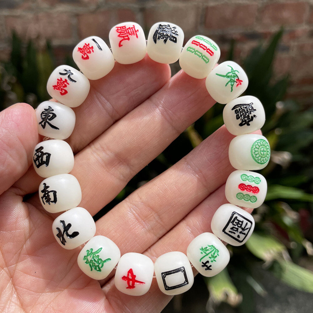 Браслет СMahjong В Изделиях Из Кости Лотоса С Уникальным Дизайном Размер 7.00X7.00X1.00Cm