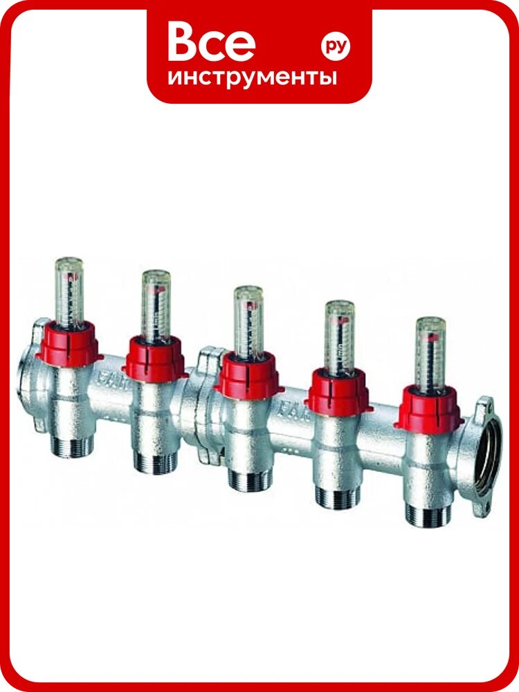 Запорные коллекторы с расходомерами FAR 1", 2 отвода 3/4" EUROKONUS FK 3980 13402