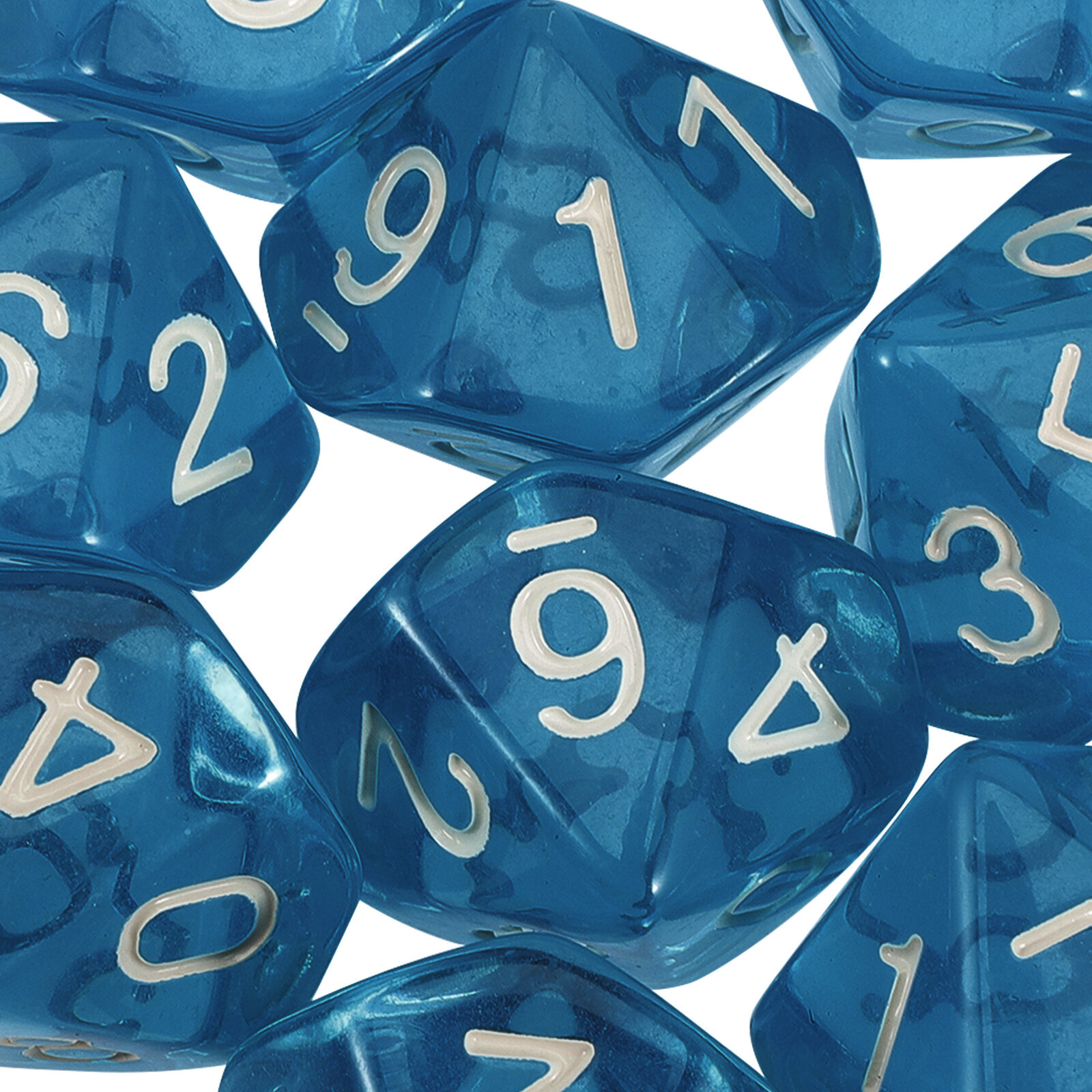 20 Штук Игровые Кубики Настольные 10 Граней Для Математических Игр Размер 2 3X2 3Cm