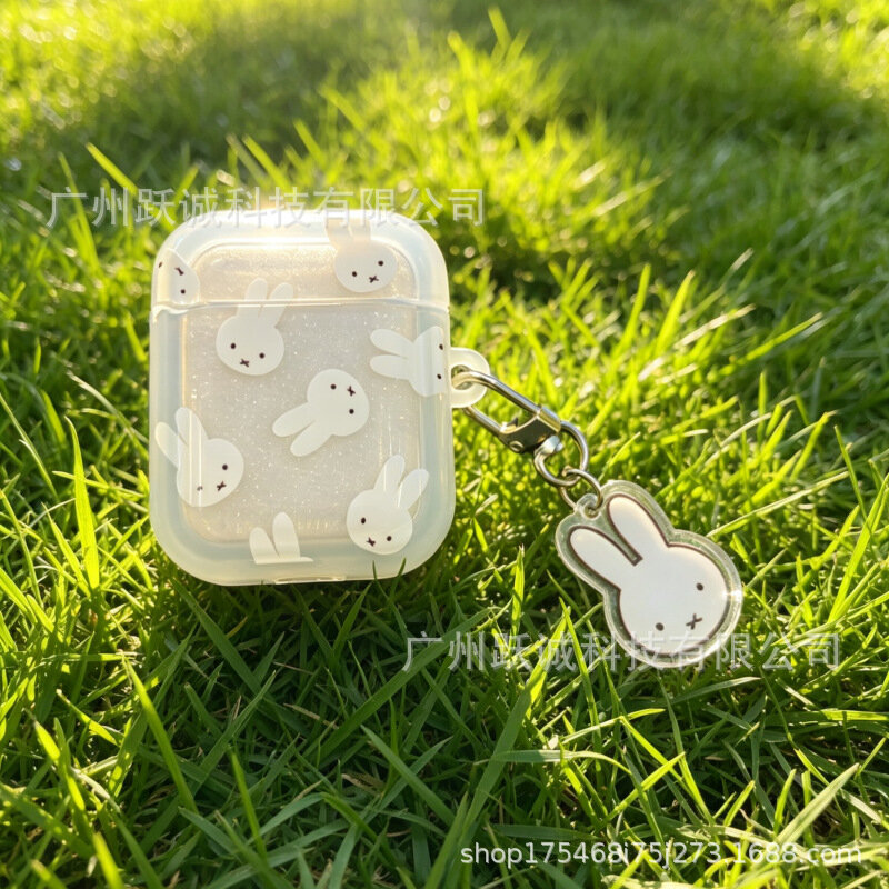 Милый чехол с кроликом Миффи, подходящий для защитного чехла AirPods Pro2, 2-го/4-го поколения Pro3, чехла для Bluetooth-наушников Apple.