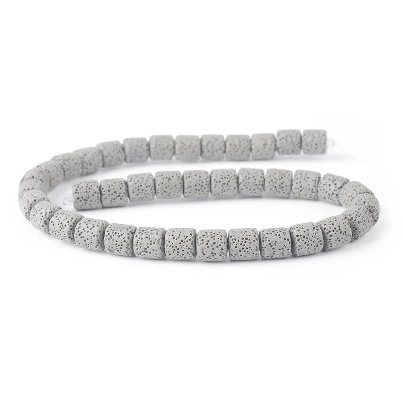 Натуральные бусины из лавового камня IUXURYGEM-TOUCH 6-12 мм 8mm Approx 46Pcs, Серый, Light Gray