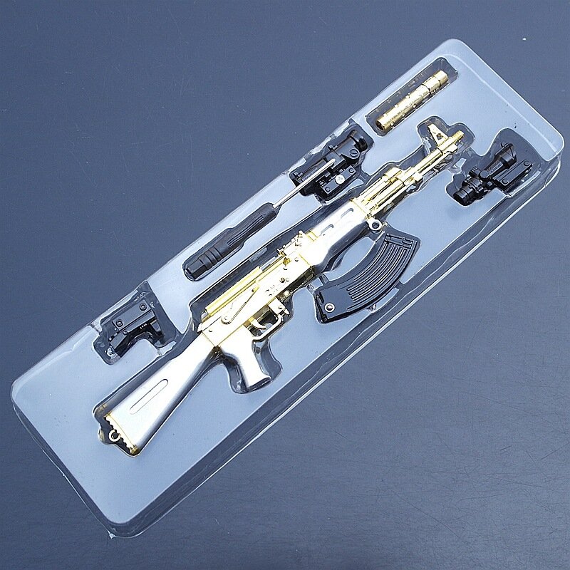 23 см золотой скин оружия AKM - упаковка в пластиковой карточке для PUBG