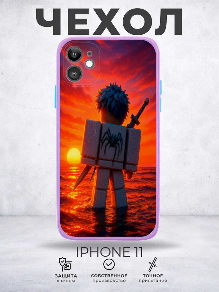 Чехол матовый на iPhone 11 Roblox