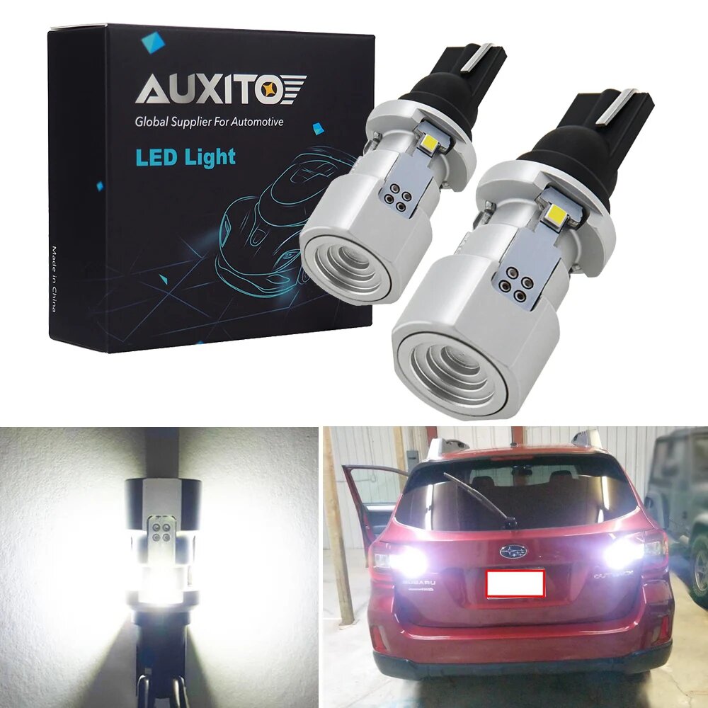 AUXITO 2 шт. 1200Lm T15 LED Canbus W16W T16 Светодиодные фонари Лампа для автомобиля Реверсивный резервный задний сигнальный фонарь Белый Супер яркий
