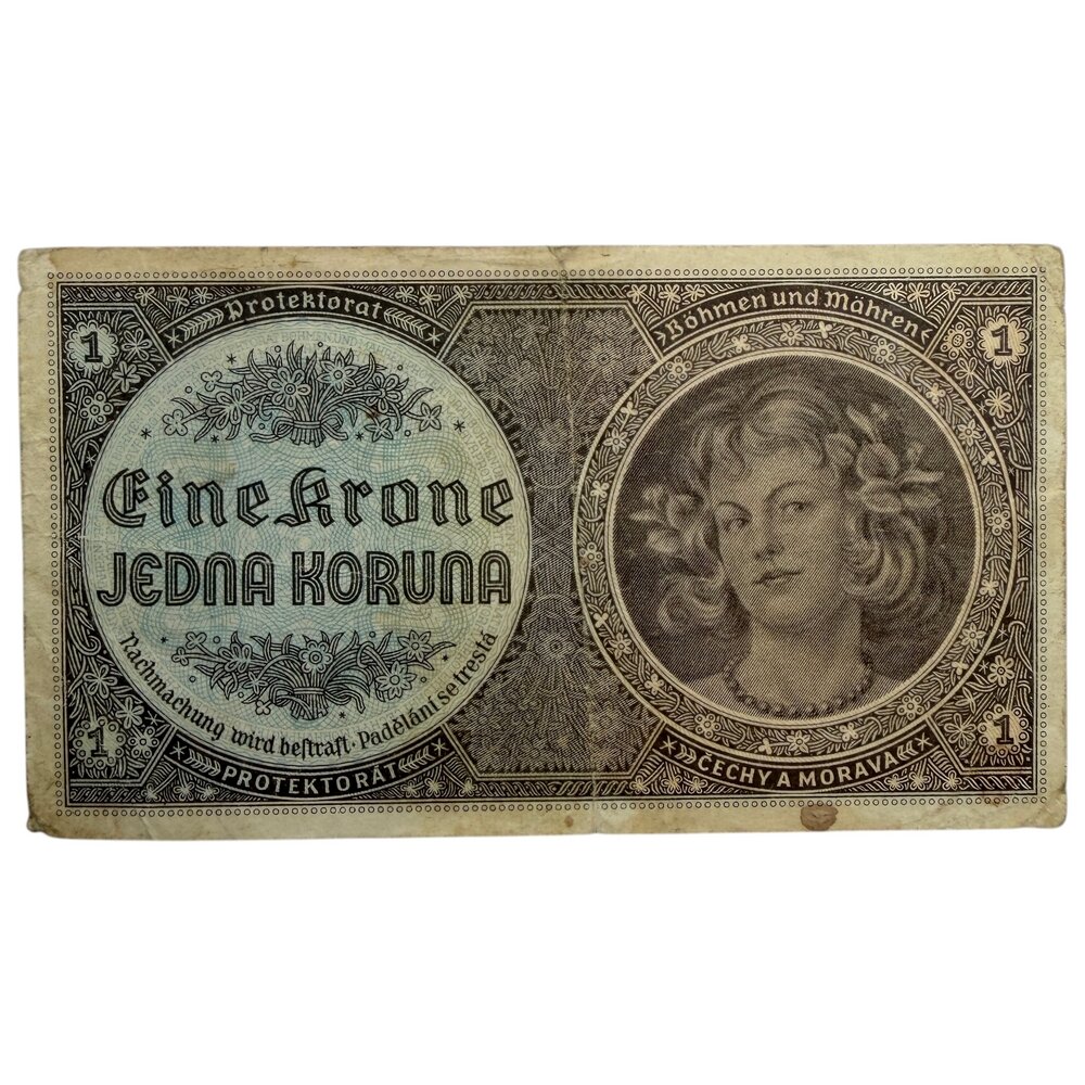Богемия и Моравия 1 крона 1940 г. (Серия C)