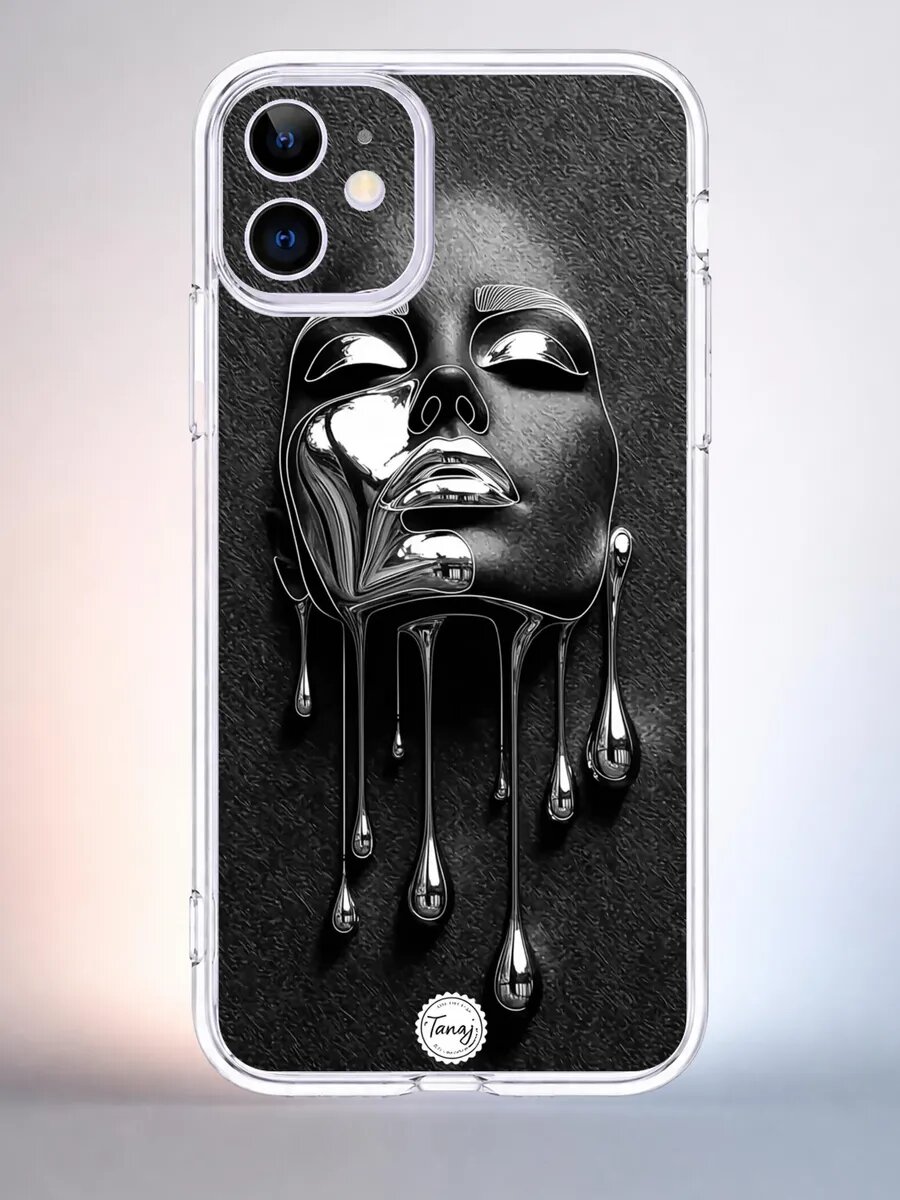 Чехол iPhone 11 хромированная металлическая Y2K Indie Sleaze