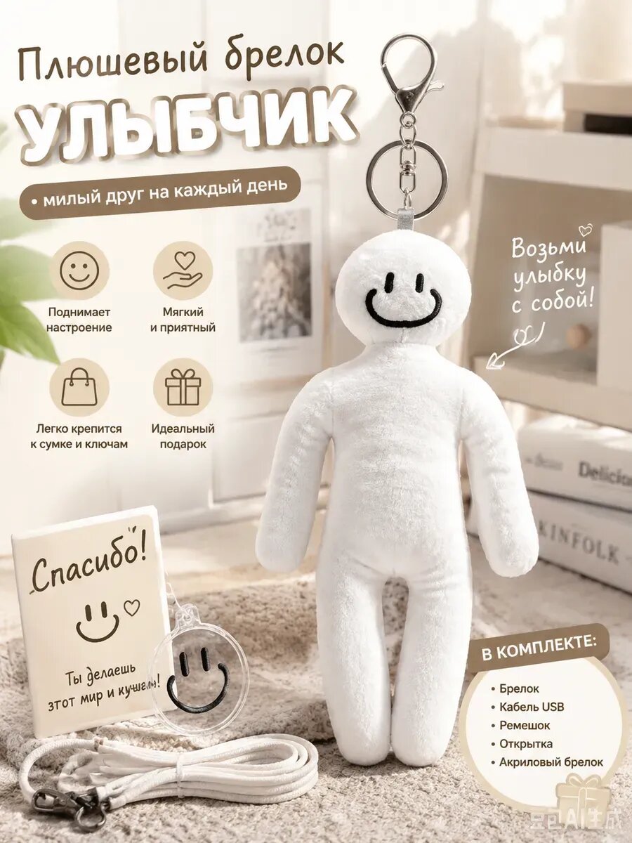 Брелок для рюкзака Мечта Хамелеон мягкая игрушка 15см