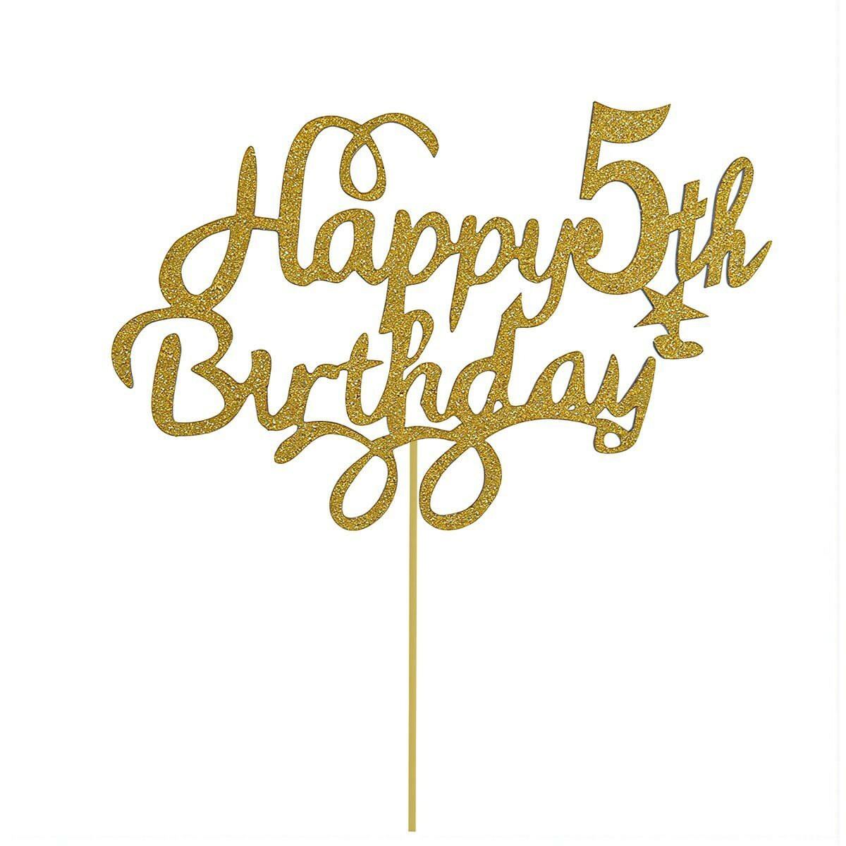 Топпер размером 156 на 101 мм на 3 день рождения золотой глиттер надпись Happy Birthday аксессуар для домашней вечеринки декор для торта