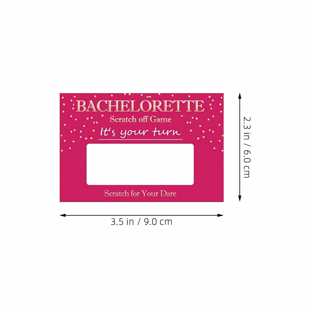 20 Листов Карточки Для Игры На Девичник Сcratch Cards Размер 9.00X6.00X0.10Cm