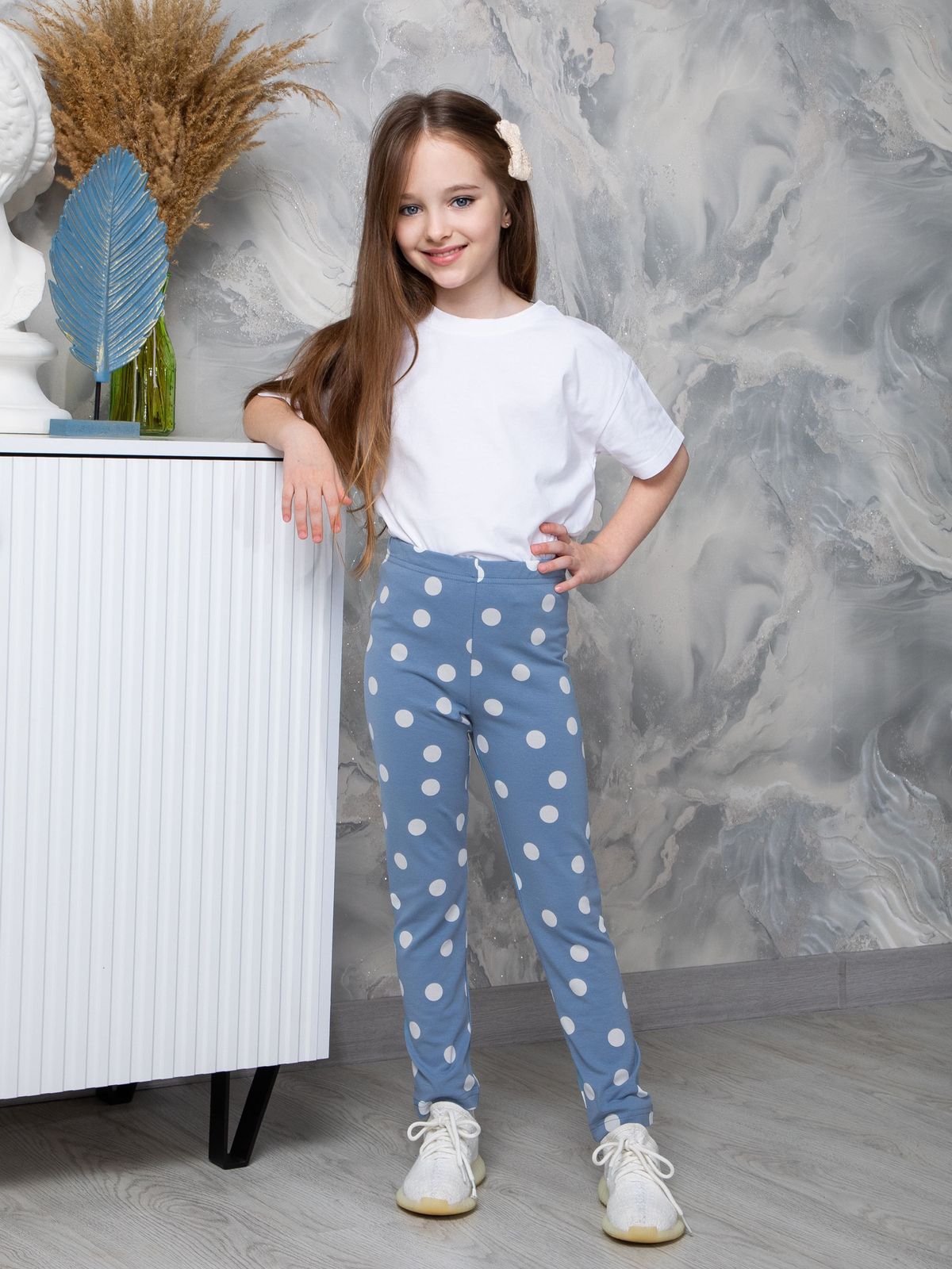 Легинсы ALTEKS kids осень - зима 2026г., размер 110, голубой — фото 1