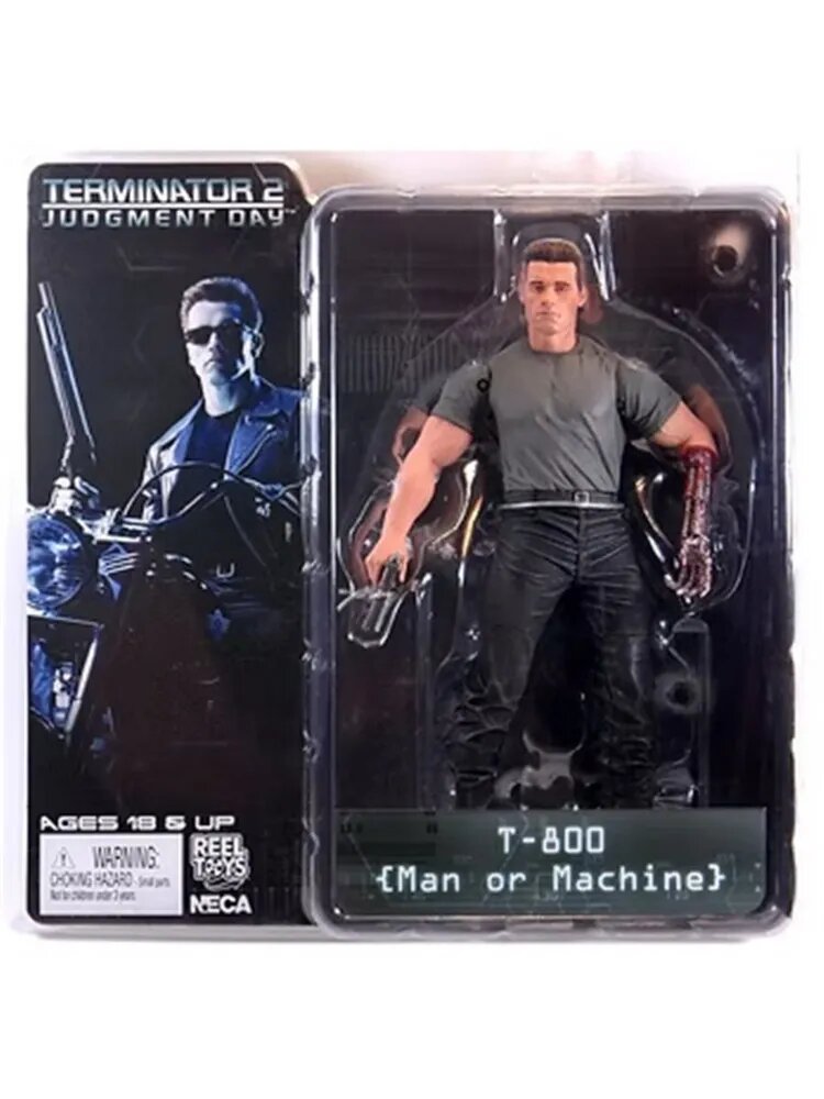 Фигурки NECA Terminator 2 Series 1 Action Figure T-800 Man or Machine(7inches)