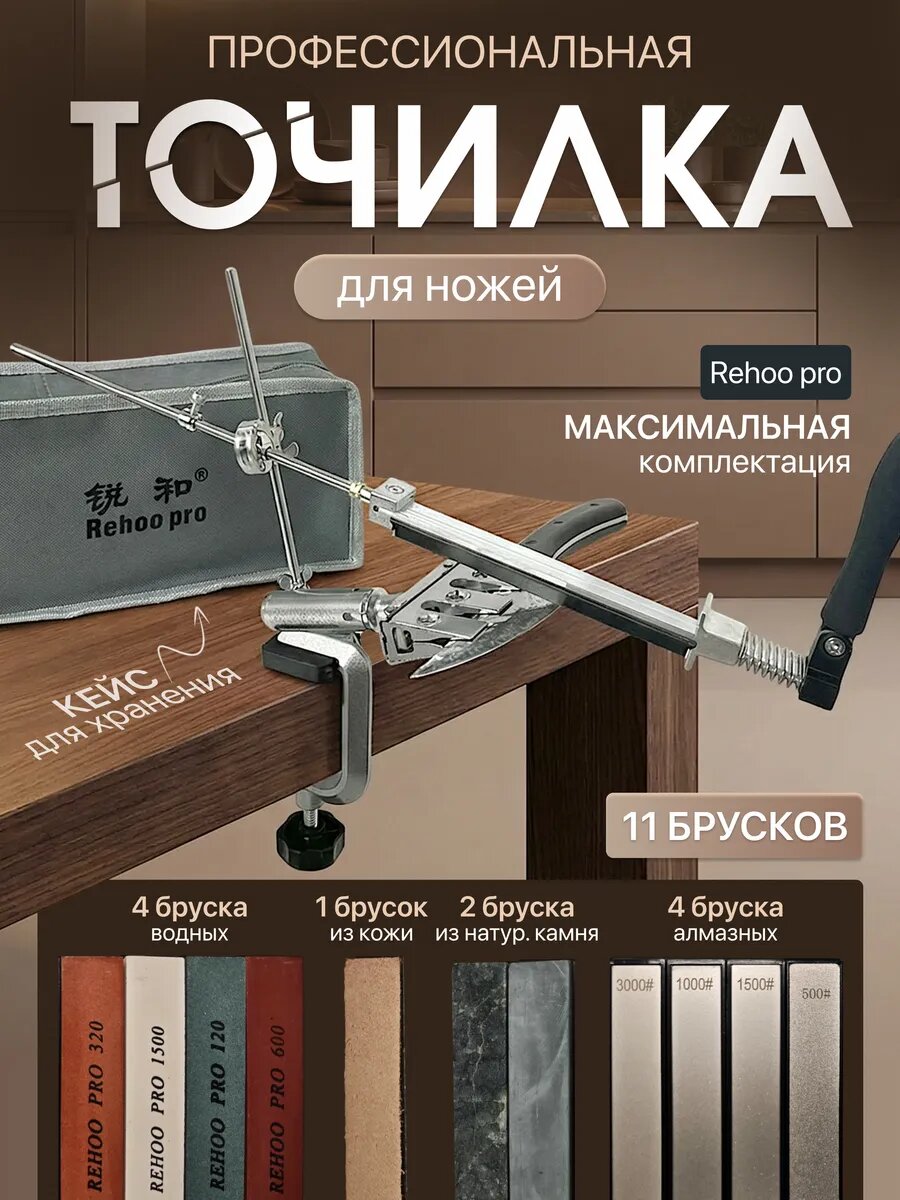 Точилка для ножей профессиональная, станок для заточки