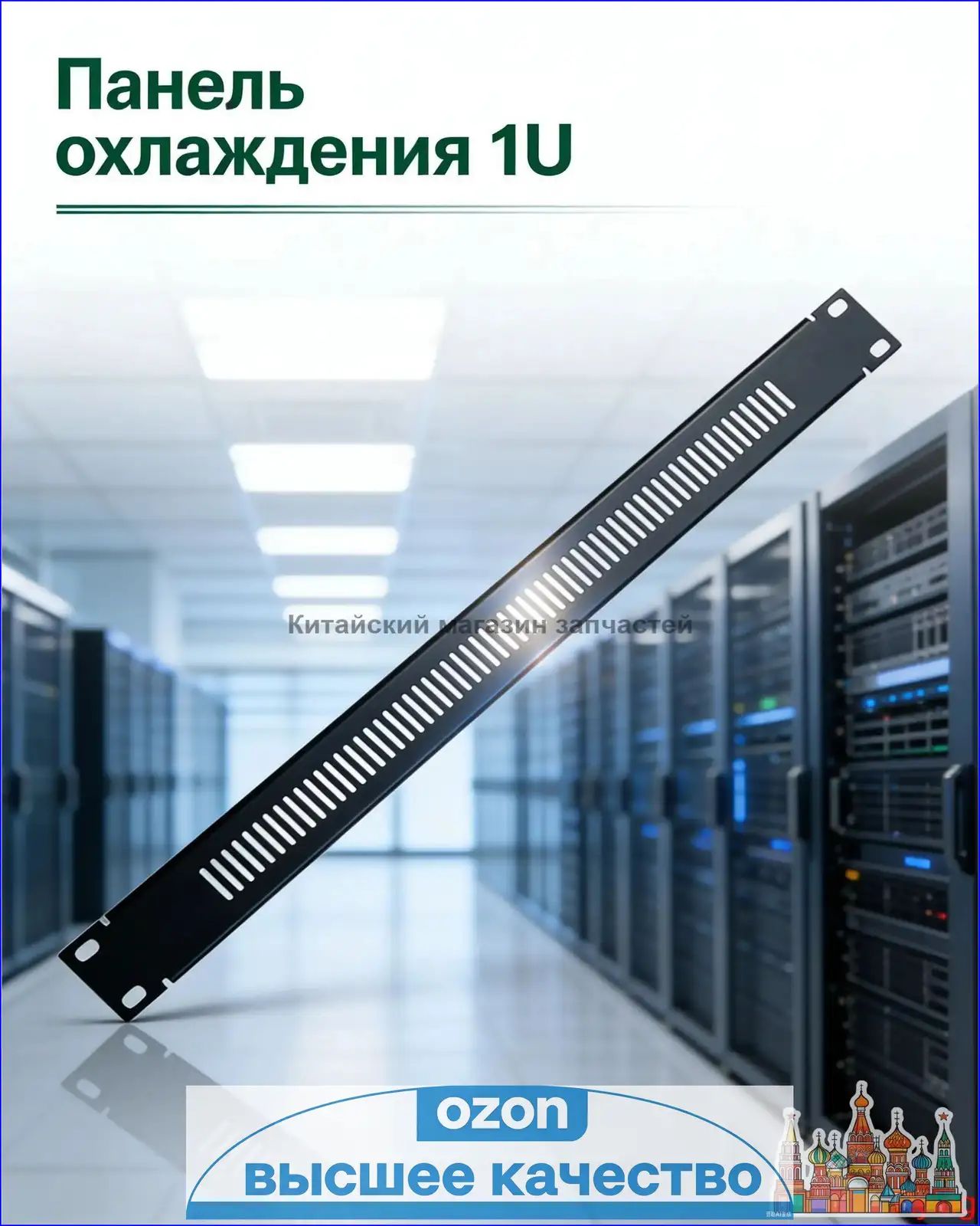 Качественная перфорированная панель 1U, 19 дюймов, эксклюзивно применяемая для пассивной вентиляции и усиления циркуляции воздуха внутри шкафа.-Новый продукт 3