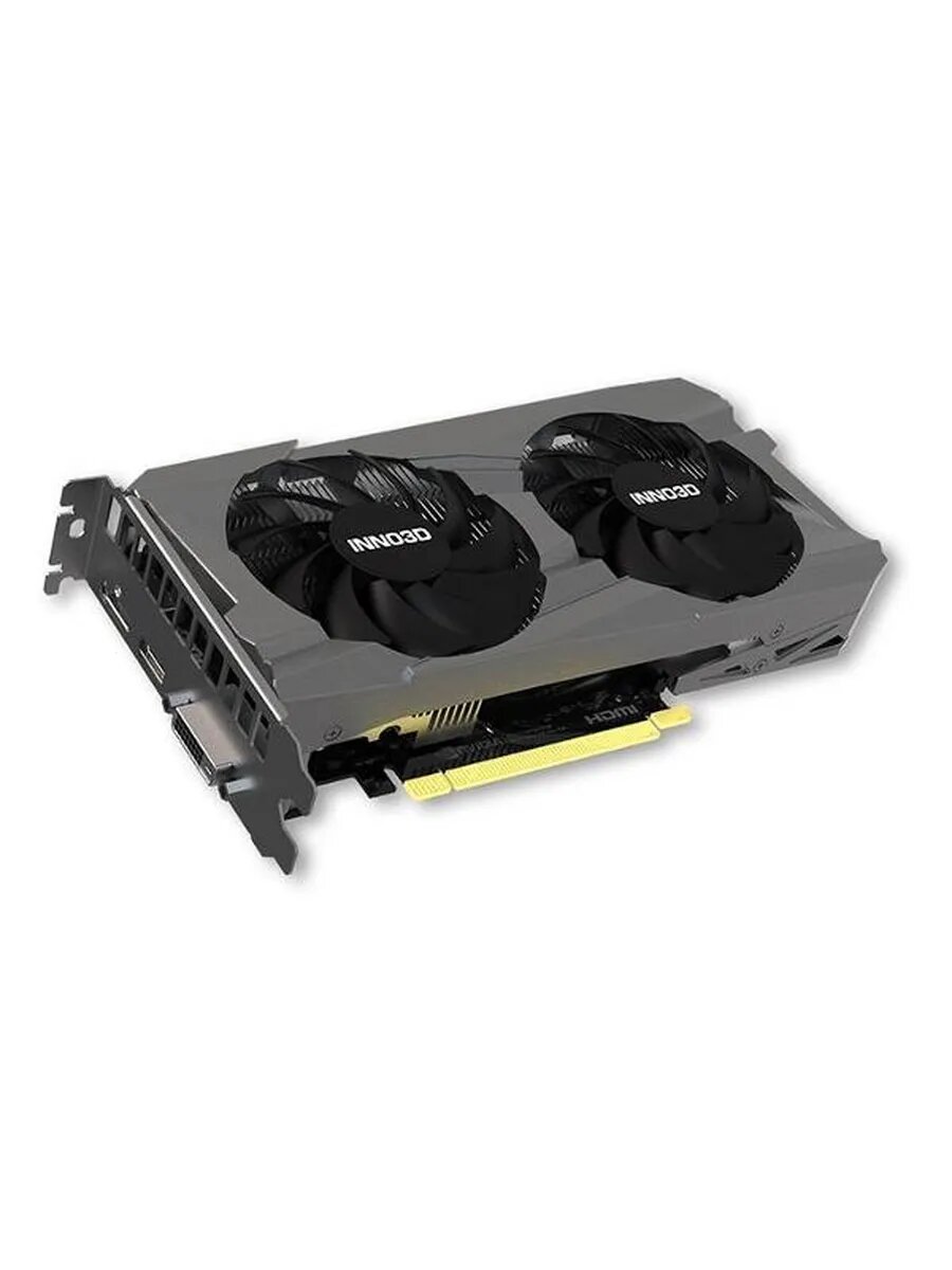 Видеокарта INNO3D RTX 3050 Twin X2 6GB//RTX3050, DVI, DP, HDMI, 6G, D6, черный