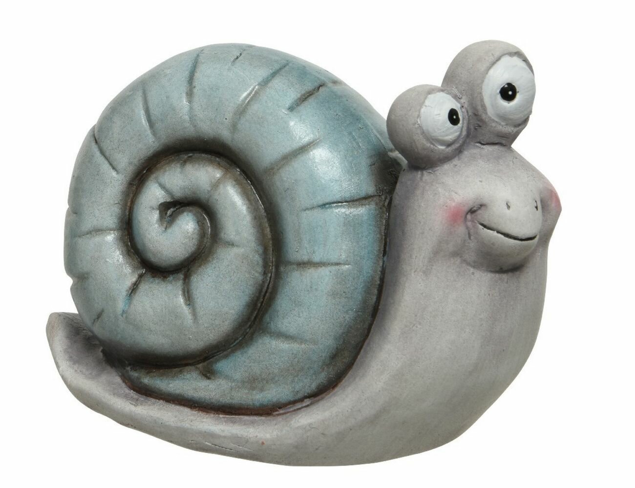 Декоративная фигурка смешная улитка, серо-голубая, 17 см, 803699-2