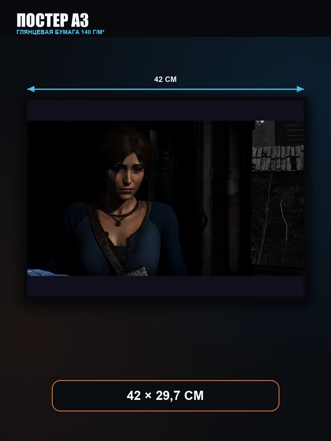 Постер Tomb Raider Герои — премиальный игровой арт A3