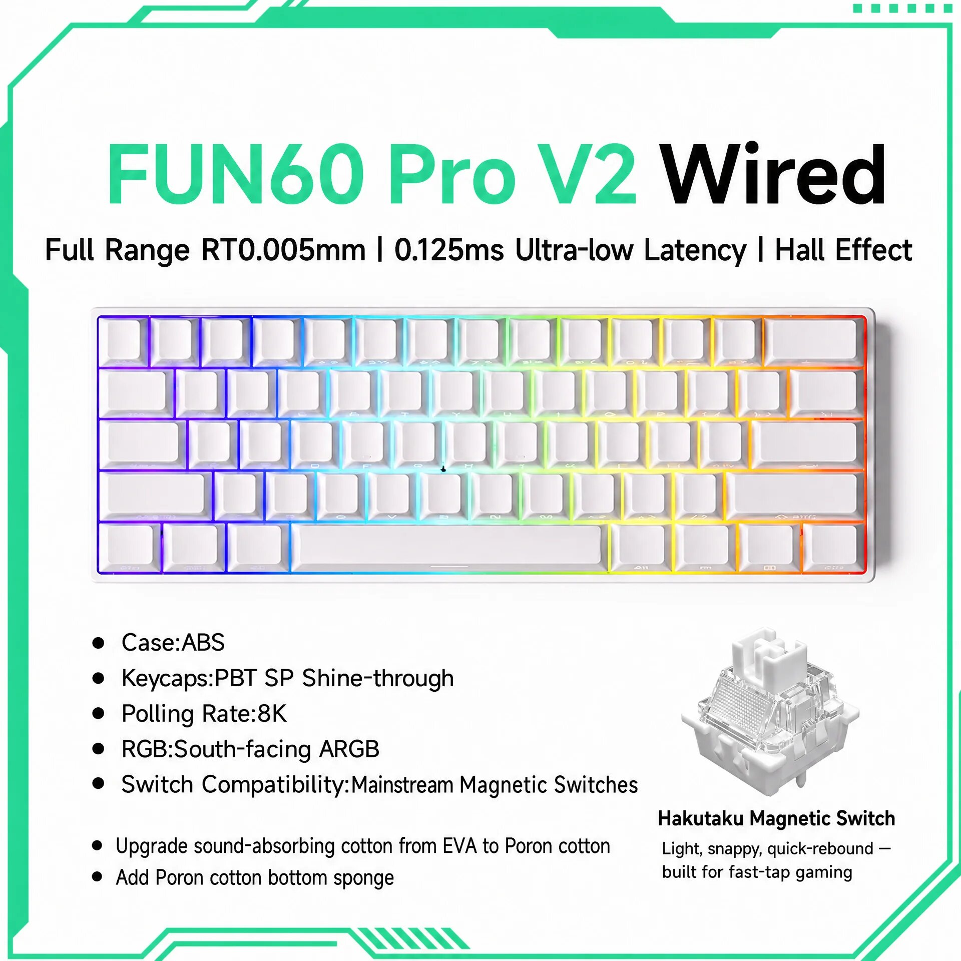 Механическая игровая клавиатура Akko MonsGeek FUN68/FUN60 PRO&MAX HE FUN60 Pro V2 Wired2