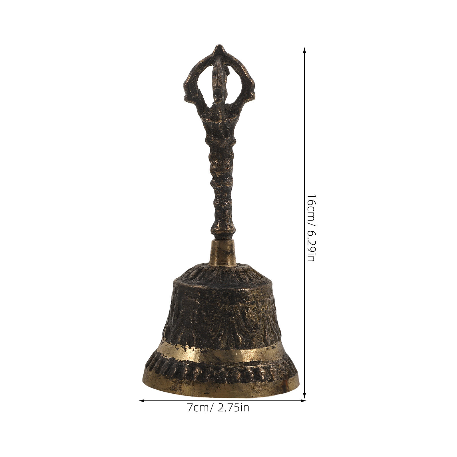 Изящный Медный Колокольчик Ручной Колокольчик Размер 16x7 Cm