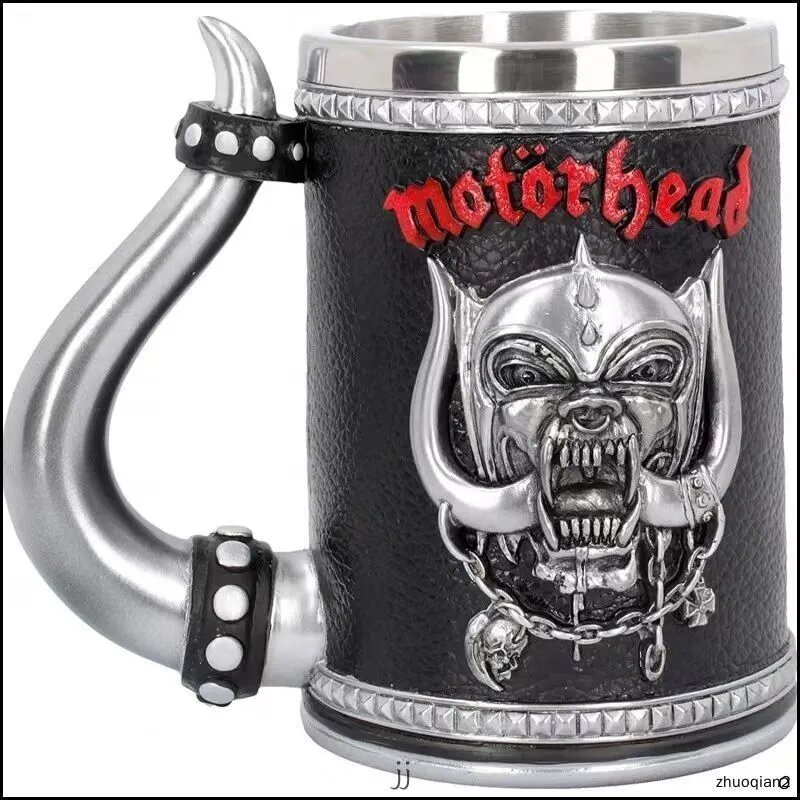 Бокал для пива Motorhead 600 мл из нержавеющей стали, подарок для фаната — фото 1