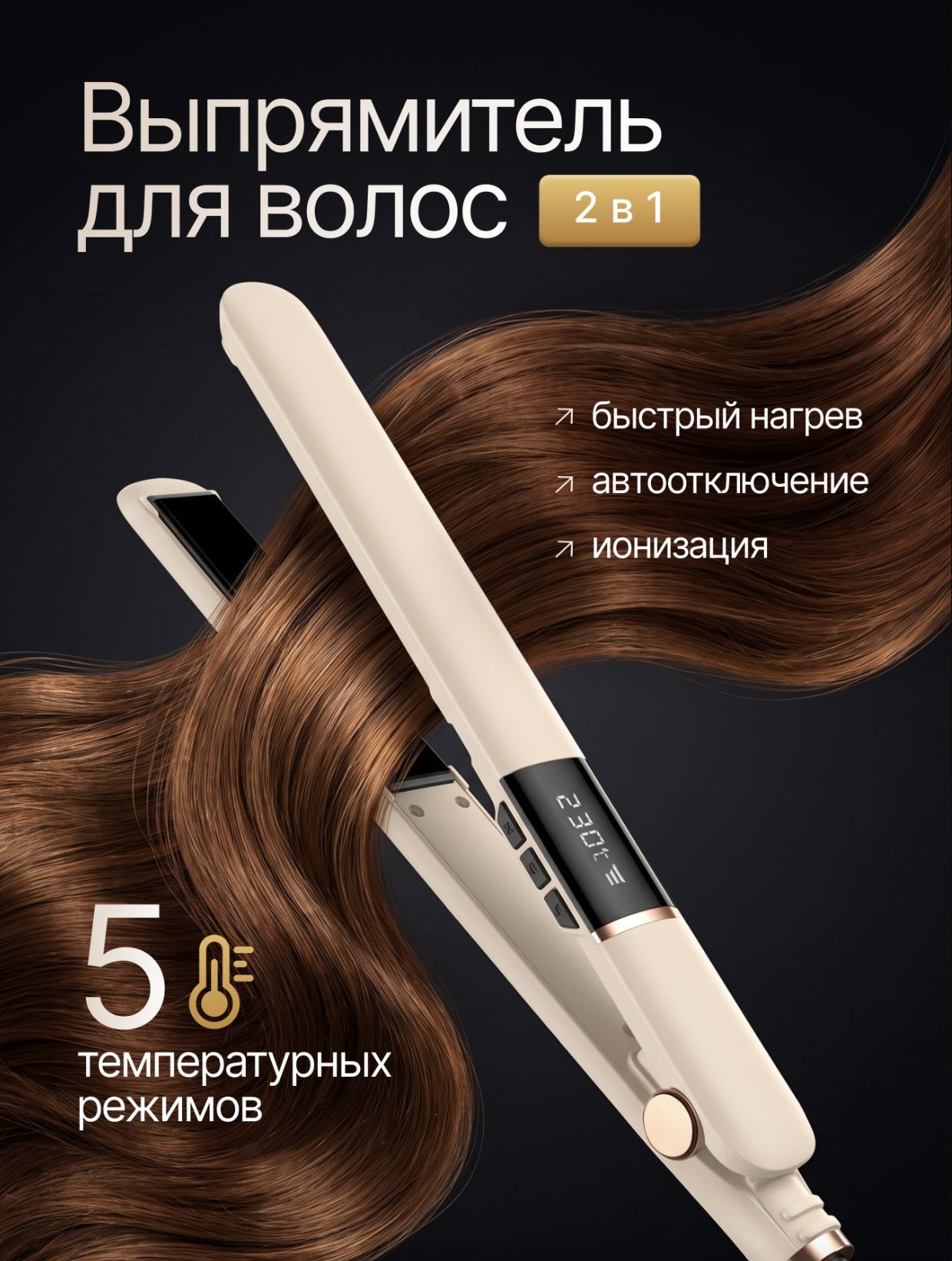 Утюжок для волос выпрямитель