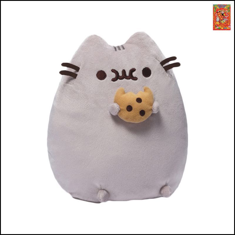 Подарки - мягкие игрушки Pusheen для детей, в форме плюшевых кошек-печенье с пушистыми маленькими животными, 15 см