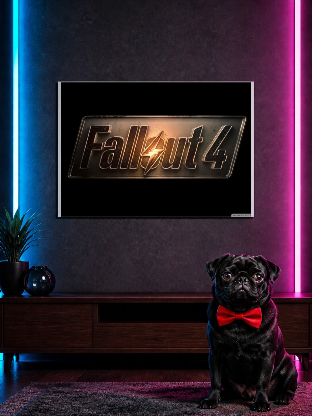 Постер Fallout 4 эмблема игры, минимализм