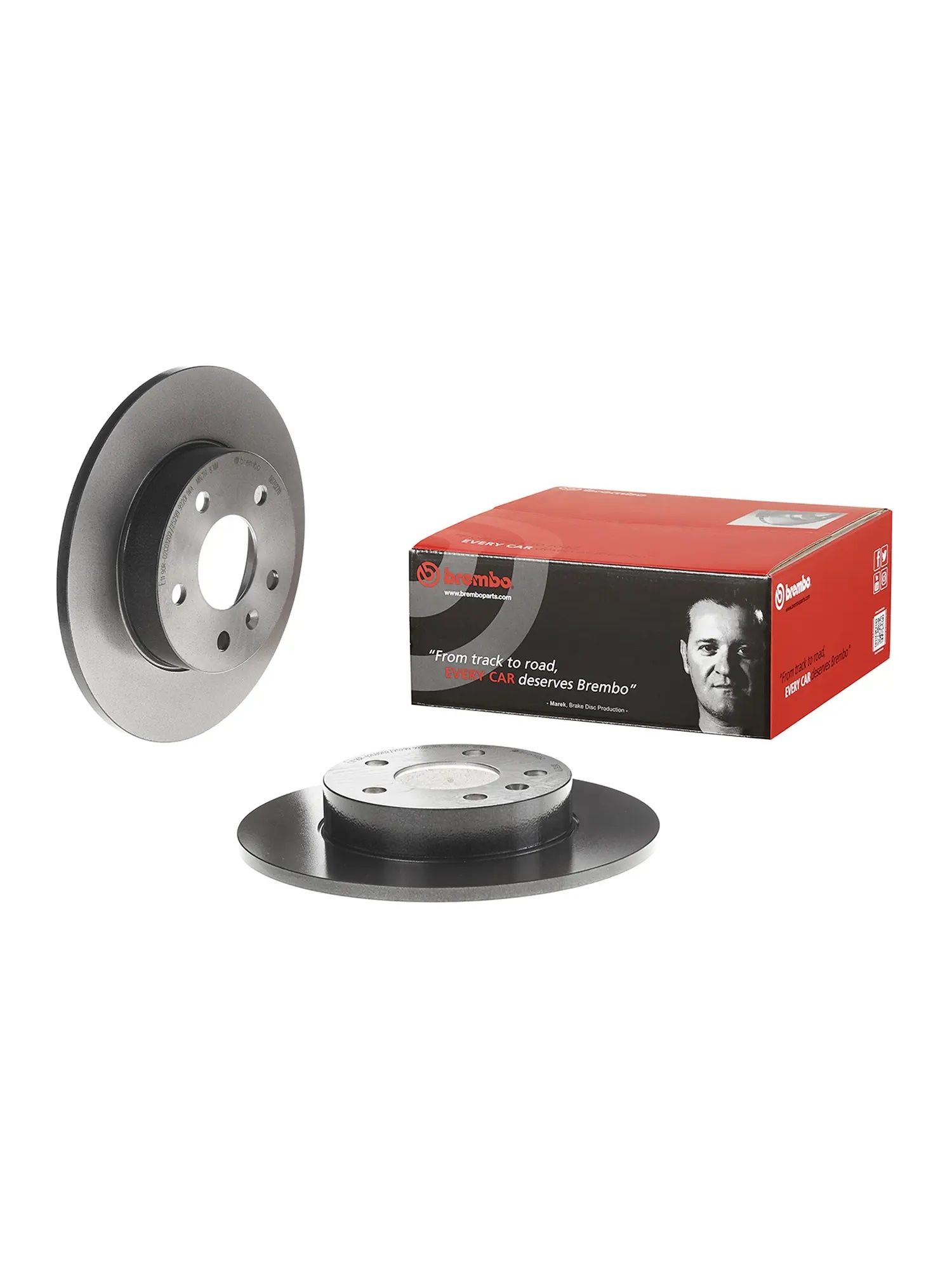 Диск тормозной сплошной BREMBO (08.7627.11) Prime UV Coated