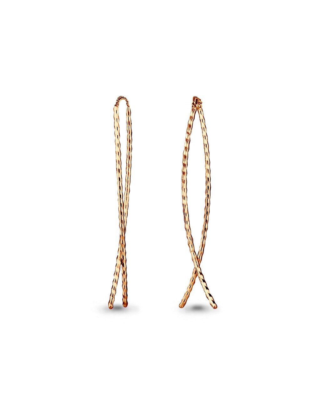 Серьги цепочки серебро, 925 проба, золочение
