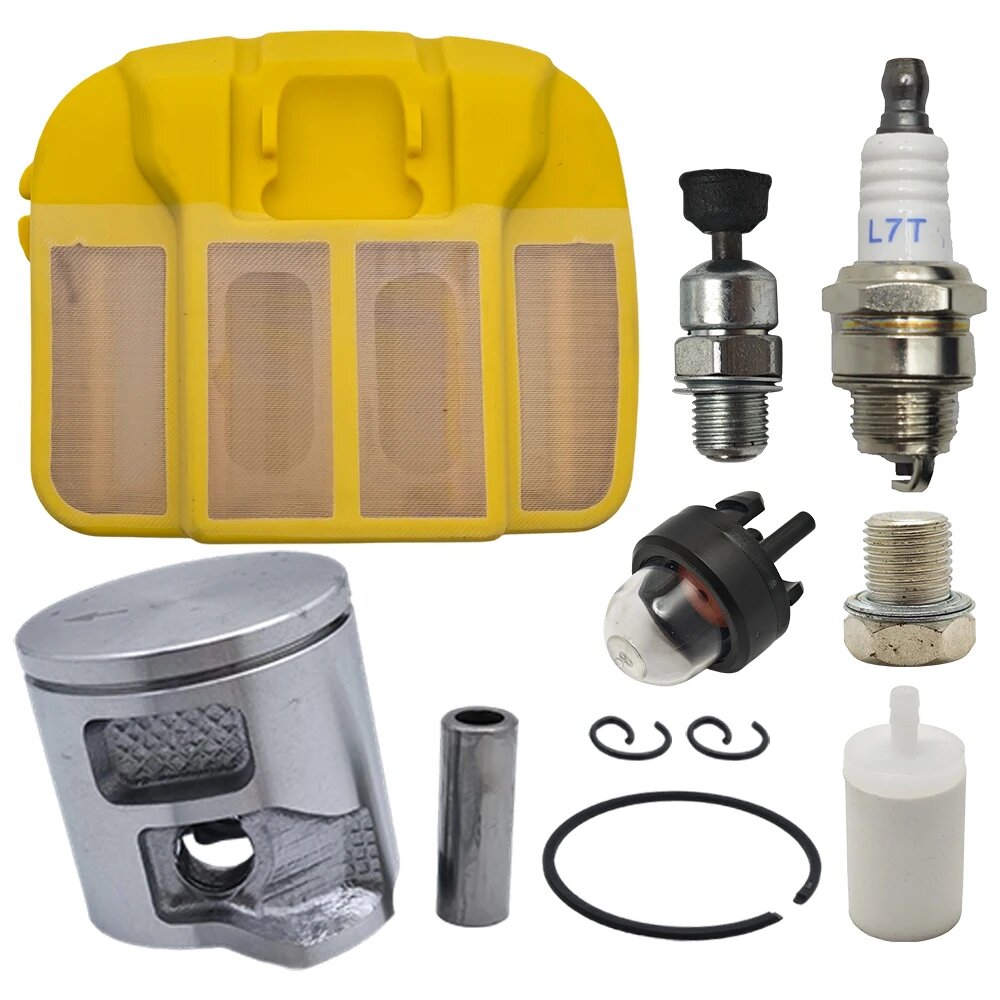 Комплект поршневых колец 43 мм для Husqvarna 545 550XP Air Fuel Filter Primer Bulb Decompression Valve Spark Plug Chainsaw Запасная часть