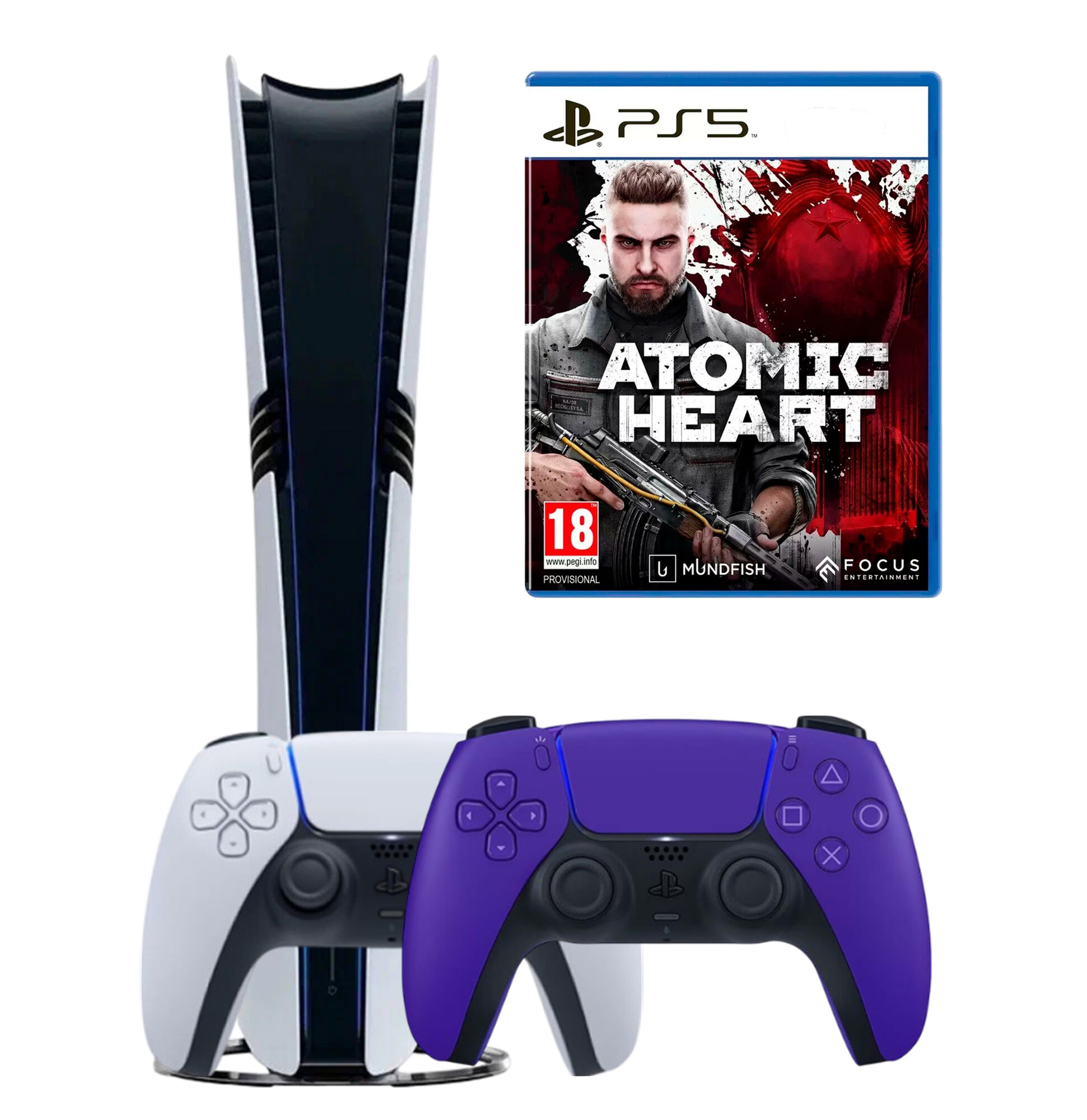 Игровая приставка PS5 Pro+ игра Atomic Heart+Purple