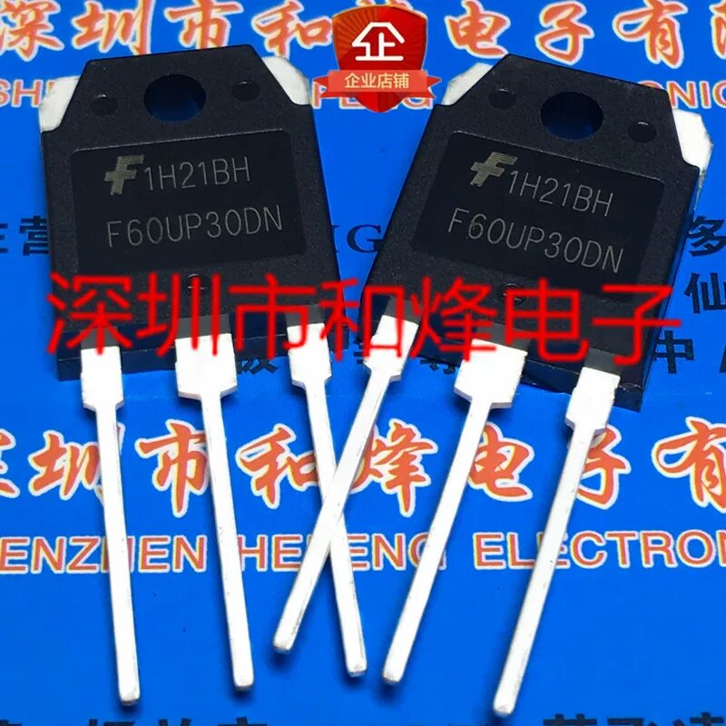 FFA60UP30DN,2шт./лот,300В 60А N‑канал MOSFET TO‑3P, для ремонта инверторов, сварочных аппаратов