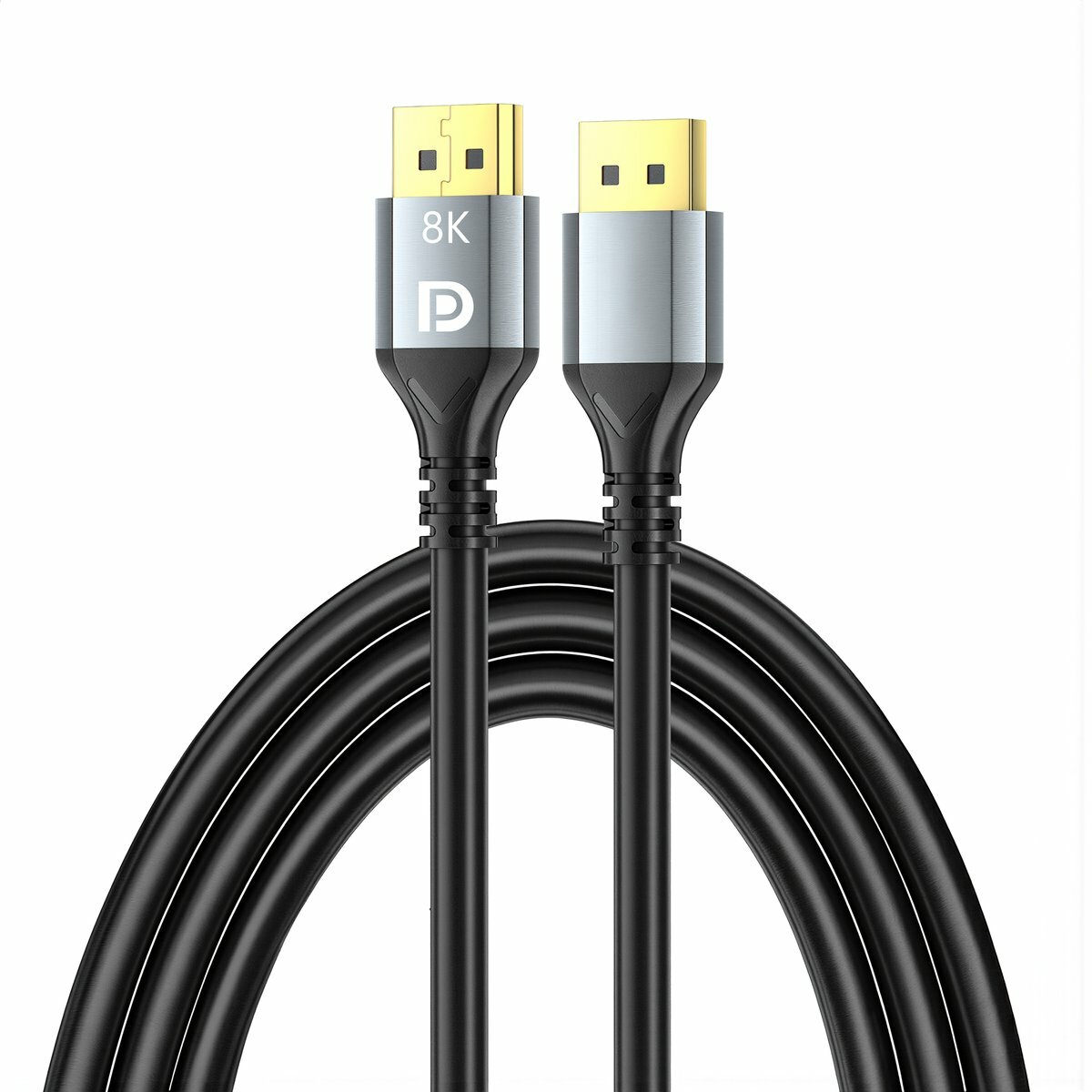 Кабель DisplayPort 1.4 2 метра 8K 60Hz 4K 144Hz 2K 240Hz для подключения ноутбука компьютера проектора к монитору высокоскоростной, 1 м