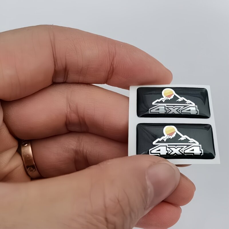 Наклейка-эмблема на автомобиль 3D эпоксидная водостойкая самоклеящаяся, 2 шт, стиль 4x4 A