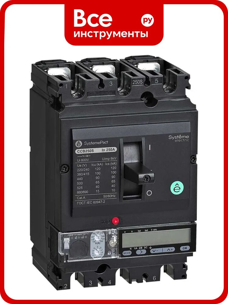 Автоматический выключатель Systeme Electric SYSTEMEPACT CCB160 50KA 3P3D S5.2E 160A SPC160N16052E3DF
