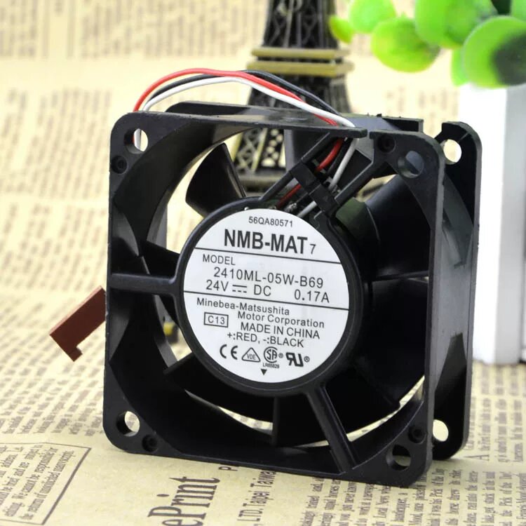 NMB 2410ML-05W-B69 6025 24 В 0,17 А инверторный охлаждающий шариковый вентилятор