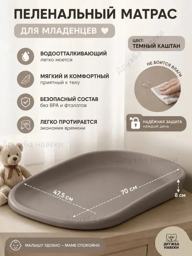 Пеленальная доска 47x70 см, материал наполнителя: Полиуретановая пена