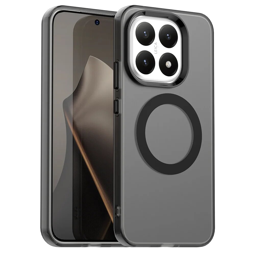 Магнитный Чехол Для Телефона Xiaomi 15T 14T Pro С Поддержкой Xiaomi 17 pro max, Черный, Black