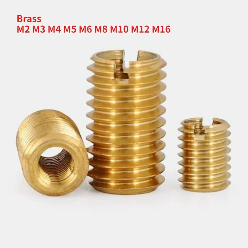 Латунные вставки с резьбой M2 M3 M4 M5 M6 M8 M10 M12 M16 2/4/6 шт. M6 x M10 xL14 (4pcs)