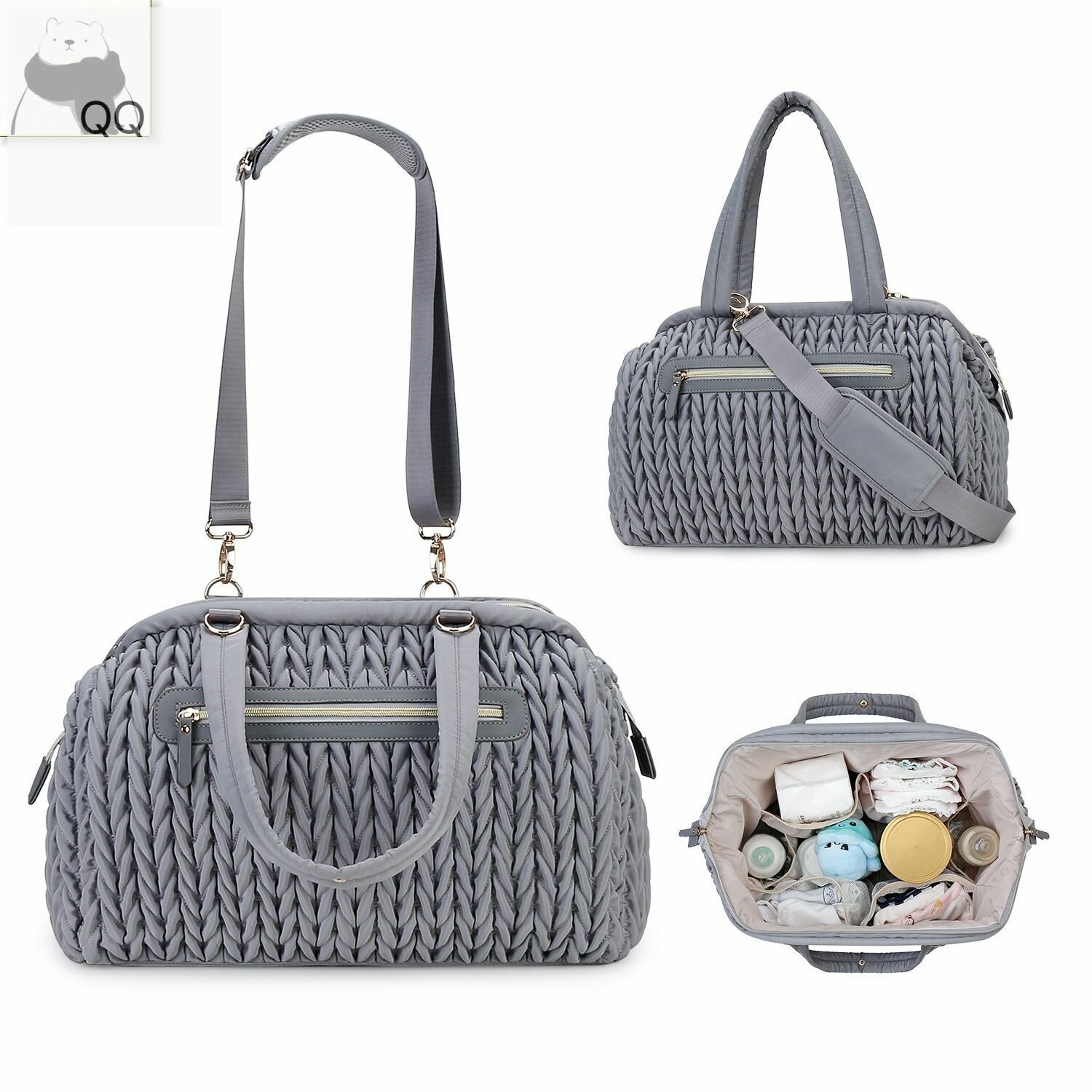 Diaper bag Сумка органайзер для коляски и мамы с термокарманами, Большая емкость