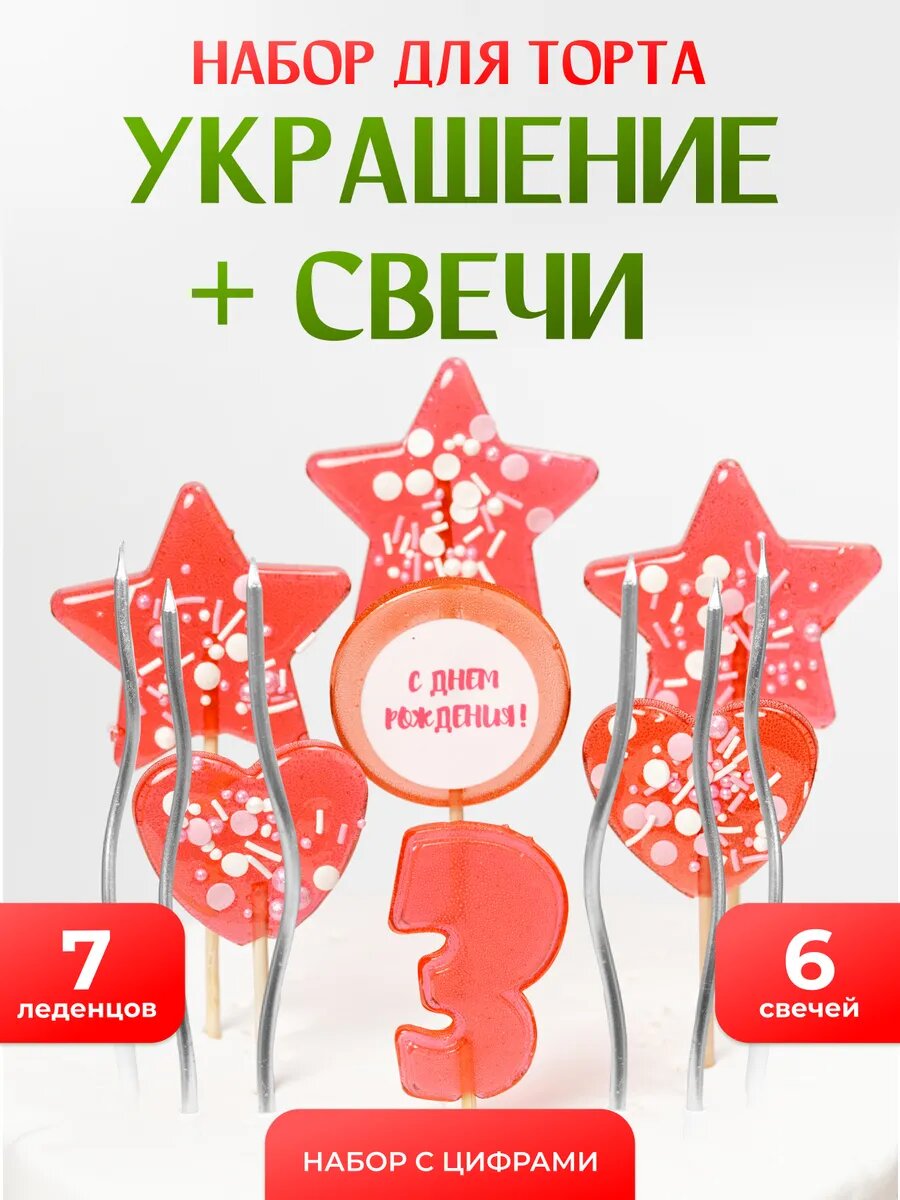 Украшения для торта. Цифра 3