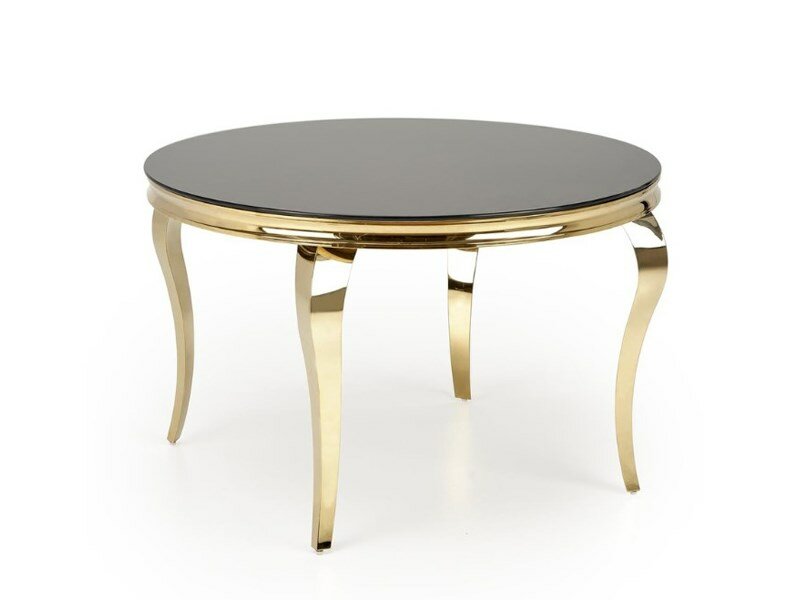 SandH Стол обеденный Halmar REGINALD 2 120 (черный/золотой)