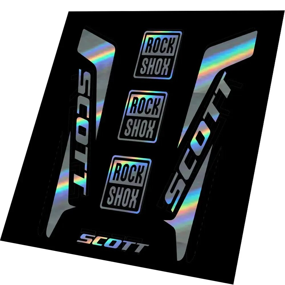 Для ROCK SHOX SCOTT велосипедная велосипедная вилка наклейка комплект наклеек Laser Silver