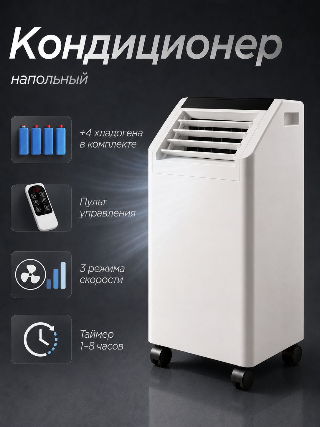 Мобильный Кондиционер Напольный AERLU F2