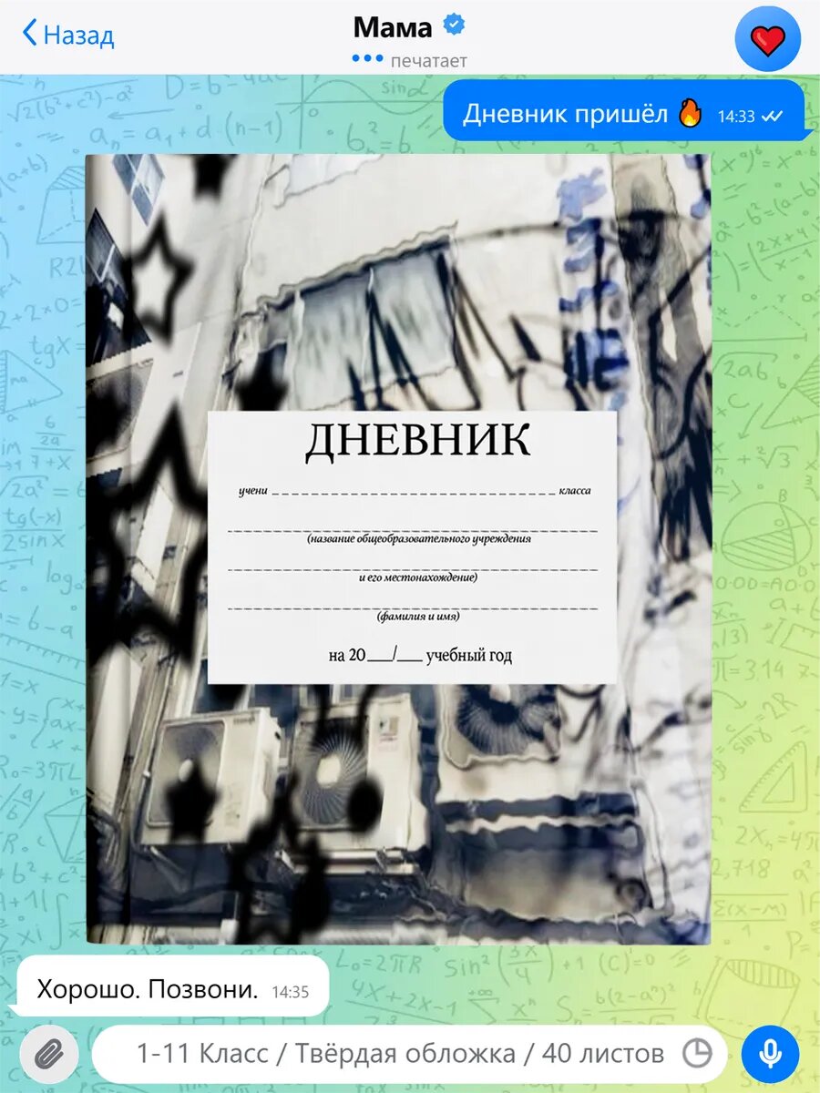 Школьный дневник с принтом y2k pinterest