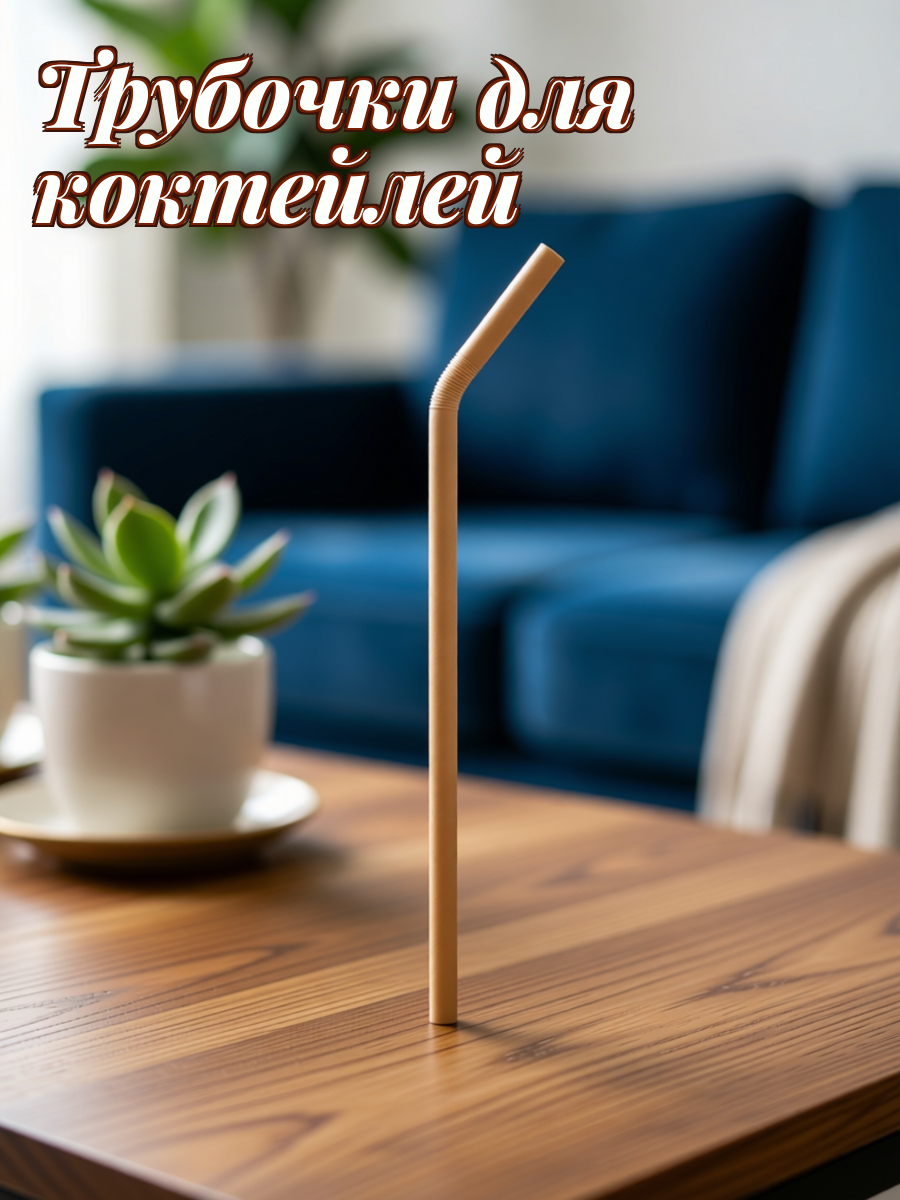 Bамбуковыe Соломки Для Питья 10 Штук Цвет Хаки Размер 20 2X1X1CM