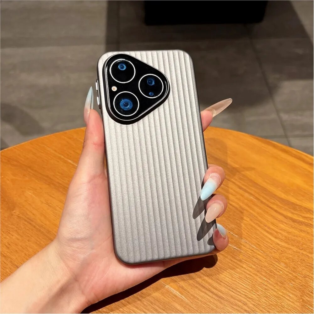 Чехол Huawei Pura 80 Pro, серый, полоски