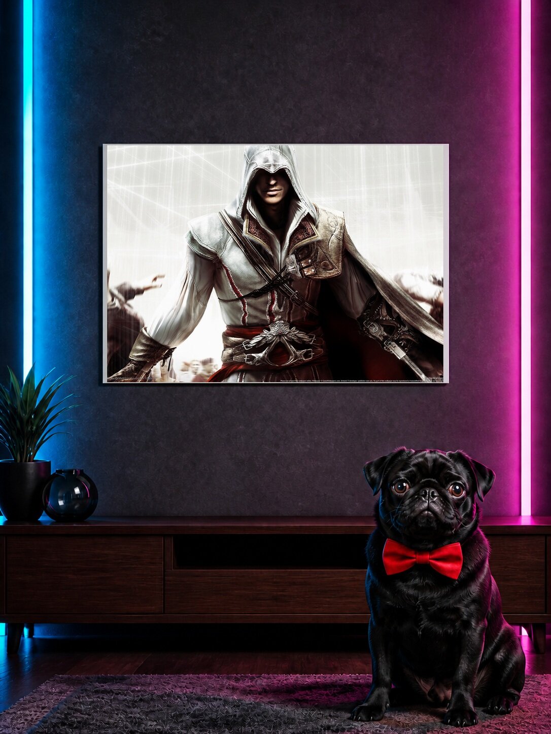 Постер Assassin's Creed — напряжённая игровая сцена для т A3